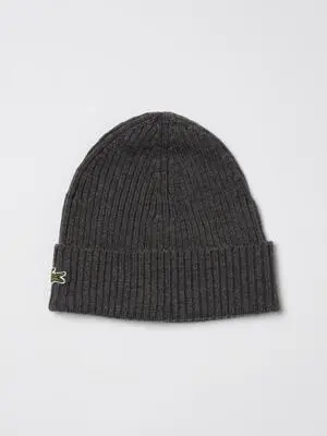 Lacoste Ribbed Beanie - Grey