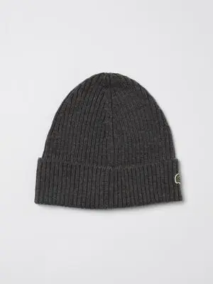 Lacoste Ribbed Beanie - Grey