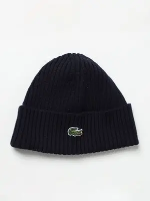 Lacoste Ribbed Beanie Navy