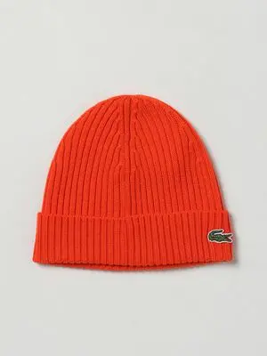Lacoste Ribbed Beanie Orange