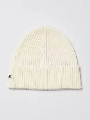 Lacoste Ribbed Beanie Yellow Cream