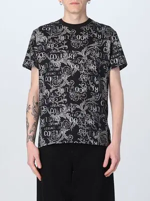 Versace T-shirt With Baroque Pattern Red