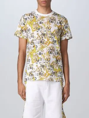Versace T-shirt With Baroque Pattern - White