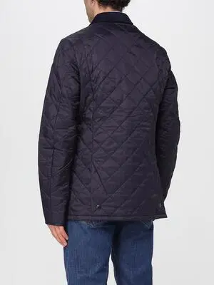 Barbour Heritage Liddesdale Quilted Jacket With Velvet Collar - Navy