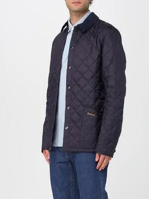 Barbour Heritage Liddesdale Quilted Jacket With Velvet Collar - Navy