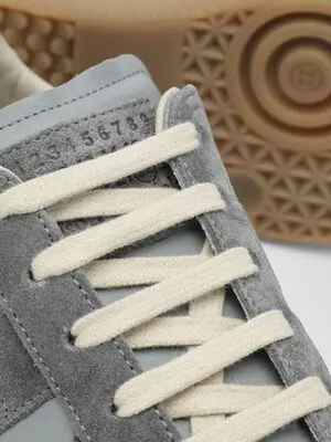 MAISON MARGIELA Leather And Suede Sneakers - Grey