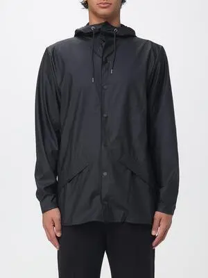 Rains Hooded Waterproof Jacket - Black