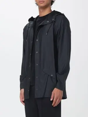 Rains Hooded Waterproof Jacket - Black