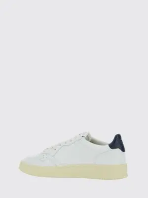 AUTRY Medalist Bicolour Leather And Suede Low Top Trainers - Navy