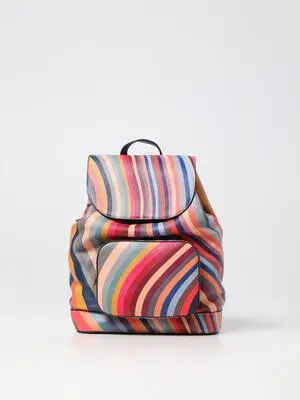 Paul Smith Striped Leather Backpack - Multicolor