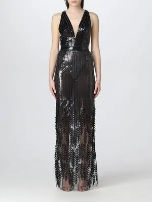 Elisabetta Franchi Dress In Sequined Fabric - Fuchsia
