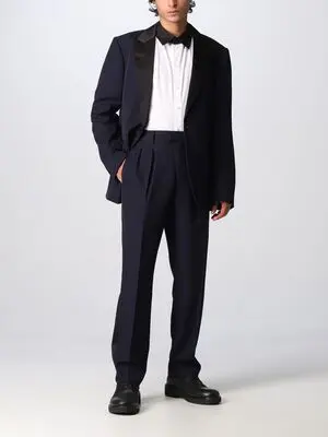 Karl Lagerfeld Navy Jacket With Shawl Lapel