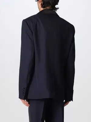 Karl Lagerfeld Navy Jacket With Shawl Lapel