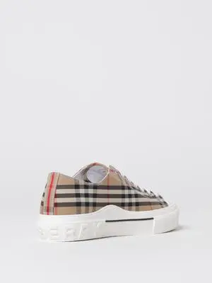 Burberry Vintage Check Sneakers In Organic Jacquard Cotton - Beige