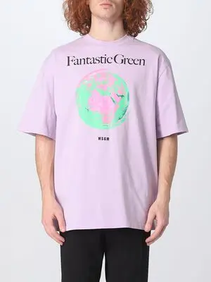 MSGM Cotton T-shirt Lilac