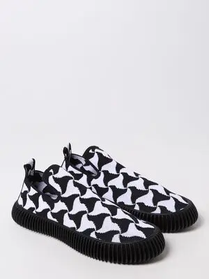 Bottega Veneta Ripple Knit Jacquard Sneakers - Black