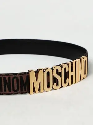Moschino Belt With Logo Detail - Brown