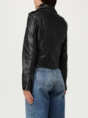 GOLDEN GOOSE Leather Biker Jacket - Black