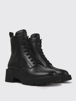 Camper Lace-up Combat Boots - Black