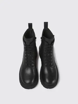 Camper Lace-up Combat Boots - Black