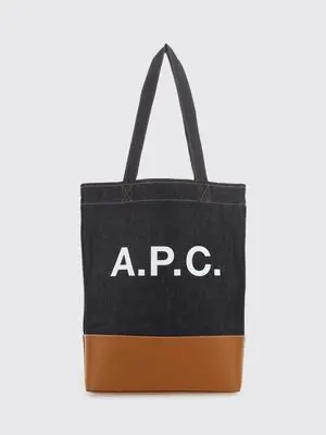 A.p.c. Denim And Tote Bag - Brown