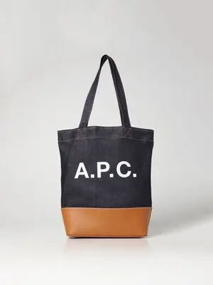 A.p.c. A.P.C. Denim And Leather Tote Bag Leather