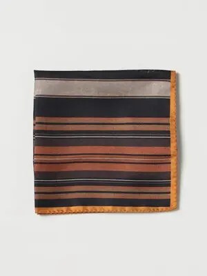 Etro Pochette In Silk With Double Print Black