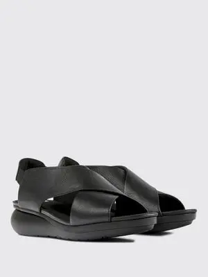 Camper Leather Balloon Heeled Sandals - Black