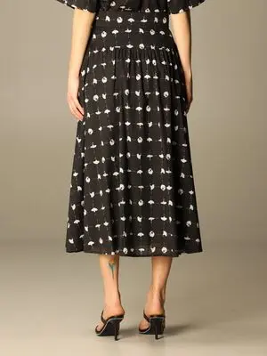 ALYSI Floral Patterned Midi Skirt