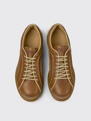 Camper Sneakers With Lace Up Fastening - Brown