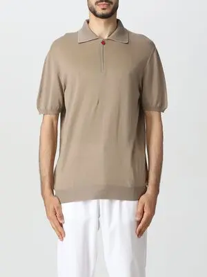Kiton Polo Shirt Men Beige