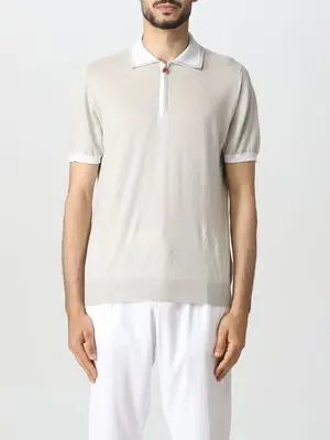 Kiton Polo Shirt Men Beige