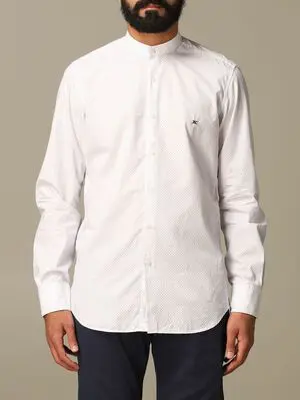 XC Linen Shirt With Korean Collar Blue