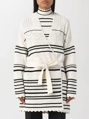 Elisabetta Franchi Crochet Cardigan - White