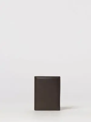 Comme Des Garçons Bifold Wallet In Sheepskin With Laminated Logo - Brown