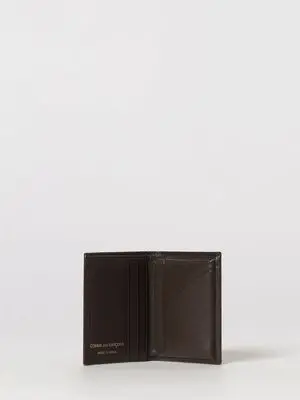 Comme Des Garçons Bifold Wallet In Sheepskin With Laminated Logo