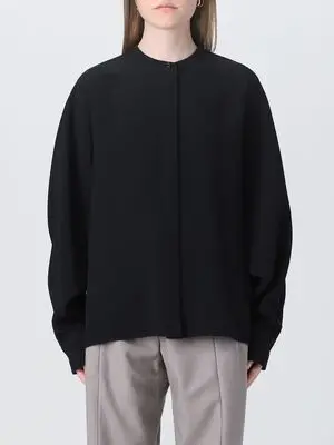 JIL SANDER Band Collar Shirt - Black
