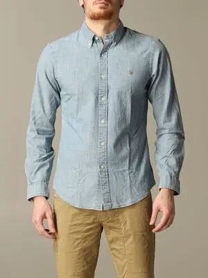 Ralph Lauren Chambray Slim Fit Shirt Stone Washed