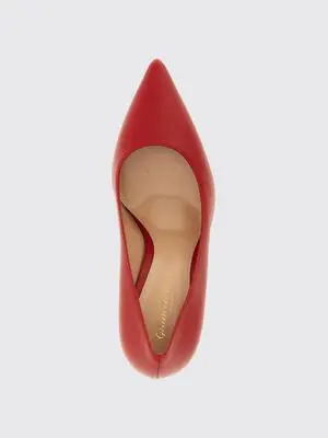 GIANVITO ROSSI Leather Pointed Toe High Heel Pumps - Red