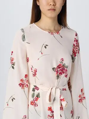 TWINSET Floral Print Crepe Dress