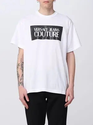 Versace T-shirt With Logo Print - White