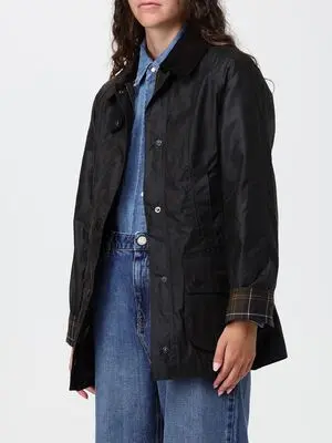 Barbour Beadnell Waxed Cotton Jacket With Corduroy Collar - Green