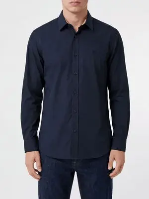 Burberry Slim Fit Stretch-cotton Shirt With French Collar - Navy