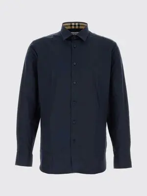 Burberry Slim Fit Stretch-cotton Shirt With French Collar - Navy