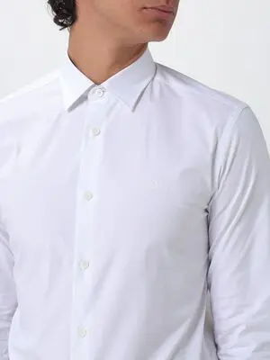 Burberry Slim Fit Stretch Cotton Poplin Shirt With French Collar