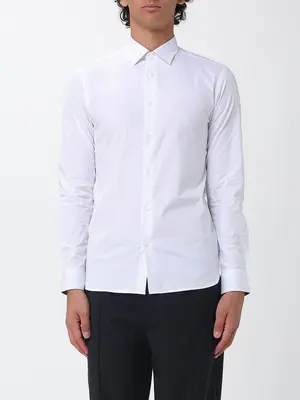 Burberry Shirt In Stretch Cotton Poplin - White