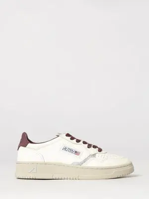 AUTRY Medalist Low Lace-up Leather Sneakers With Perforated Toe - Burgundy