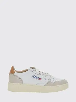 AUTRY Medalist Low Lace-up Leather Sneakers With Perforated Toe - Milk