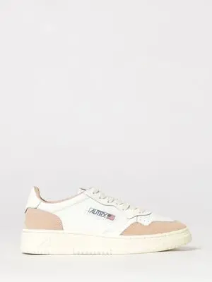 AUTRY Medalist Low Lace-up Leather Sneakers With Perforated Toe - Pink
