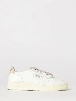 AUTRY Medalist Low Lace-up Leather Sneakers With Perforated Toe - Yellow Cream